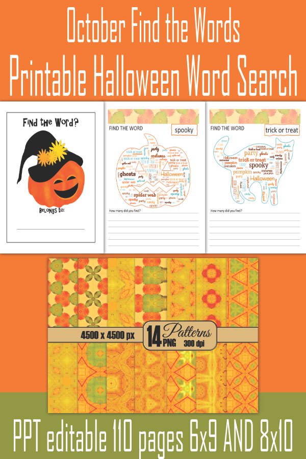 October Find the Words Printable Halloween Word Search