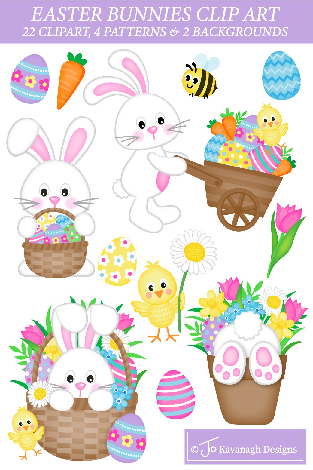 Easter bunny clipart, Easter graphics and illustrations