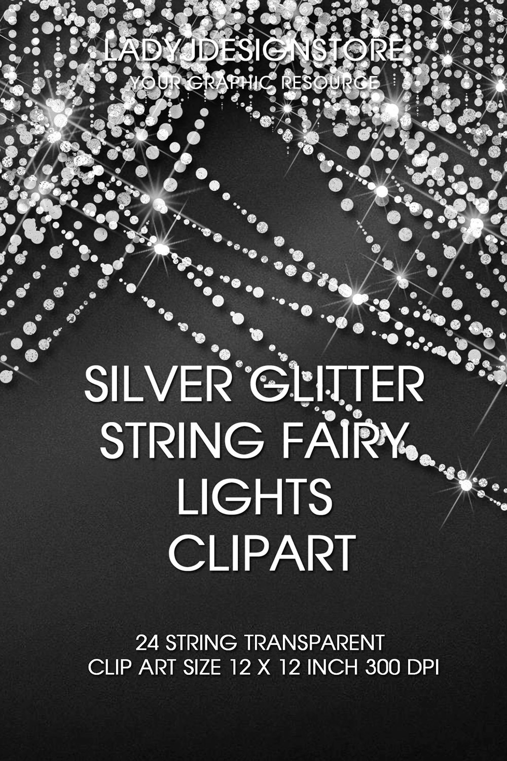 Silver Glitter String Fairy Light Glitter String Fairy Light