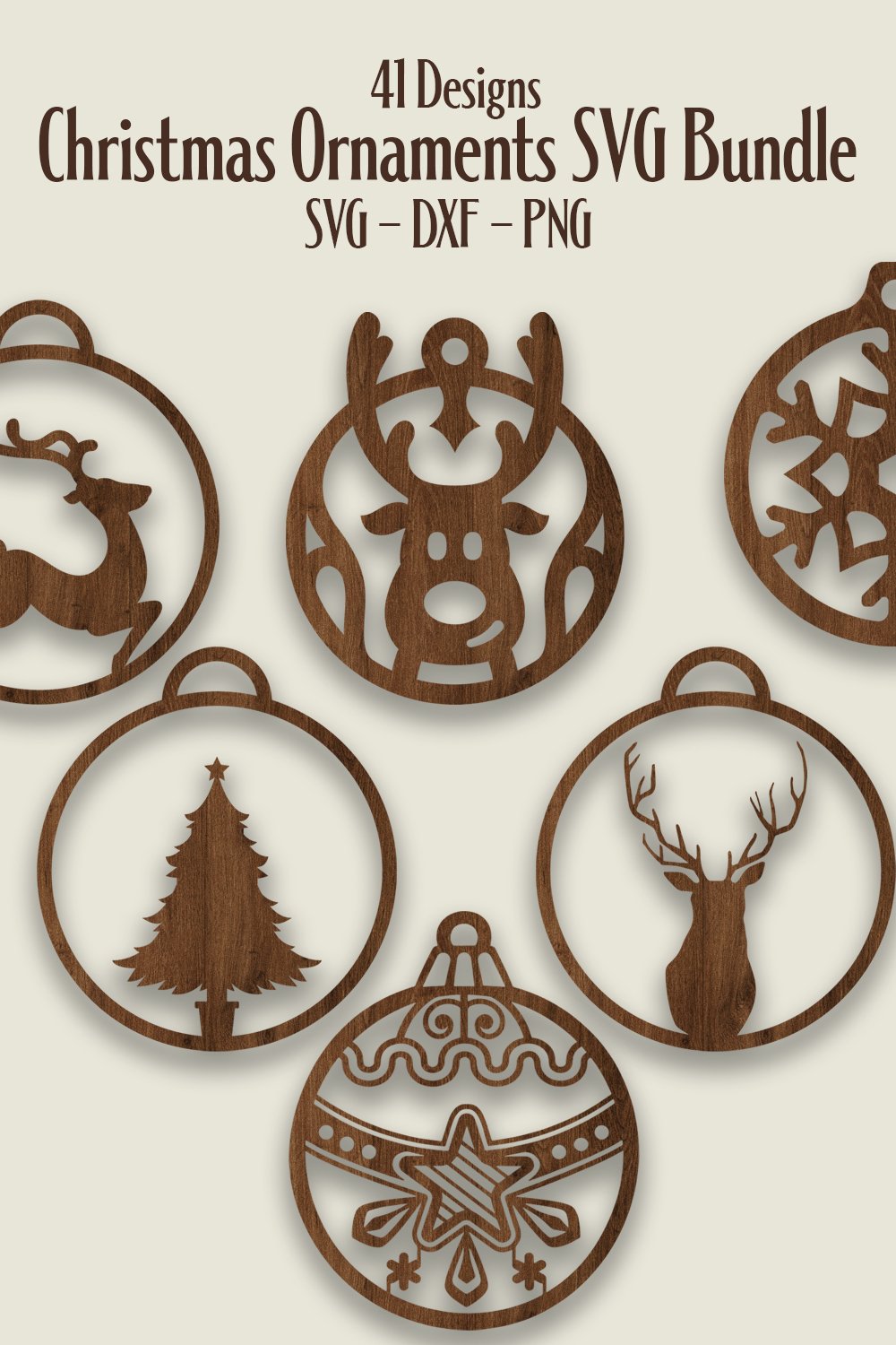 41 Christmas Ornaments SVG Files
