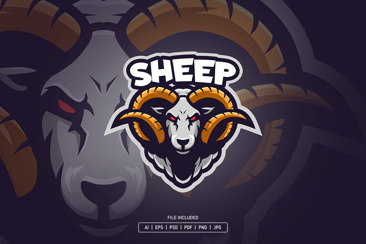 sheep mascot logo