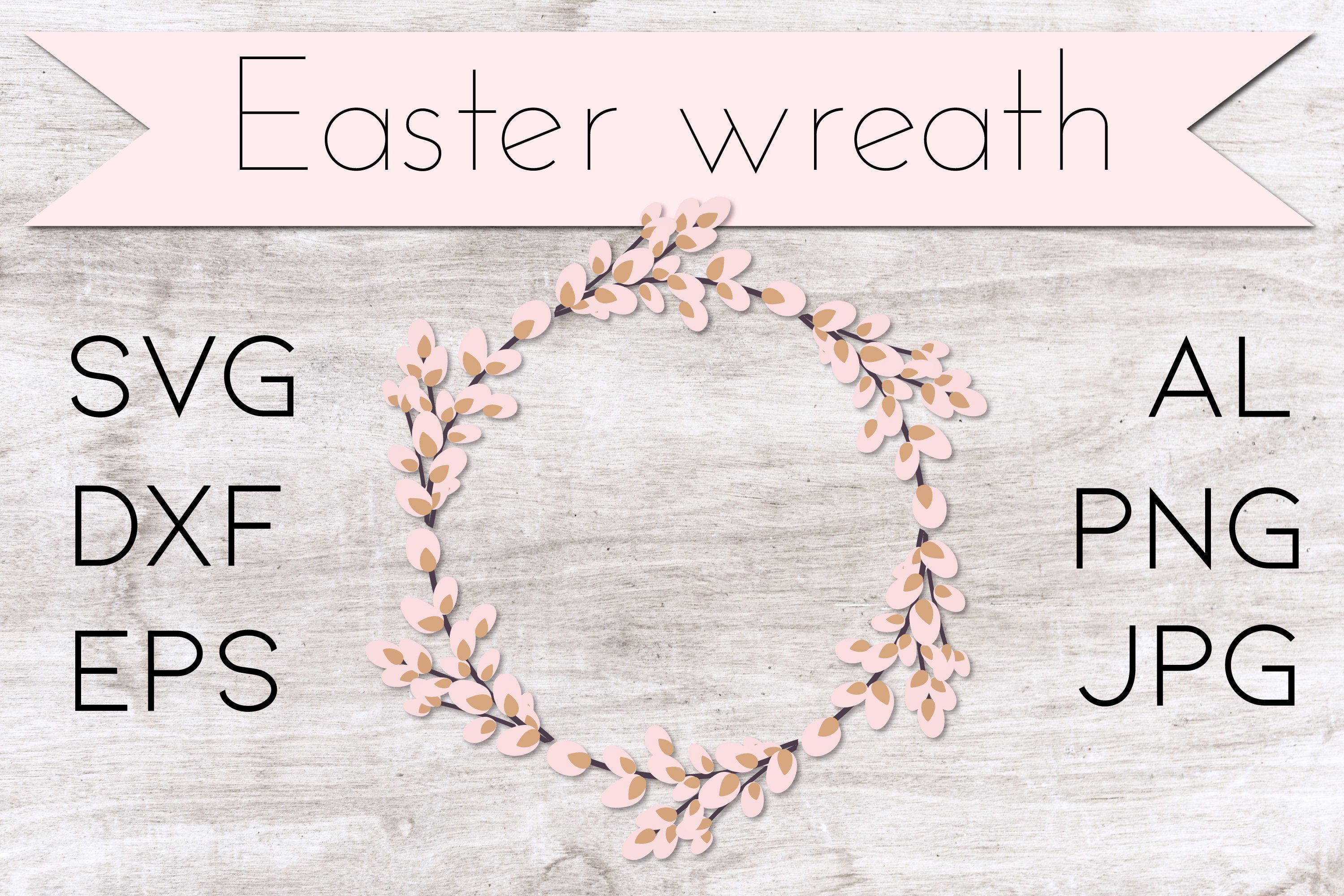 Easter wreath SVG|Easter round frame SVG|Files for (1220551)