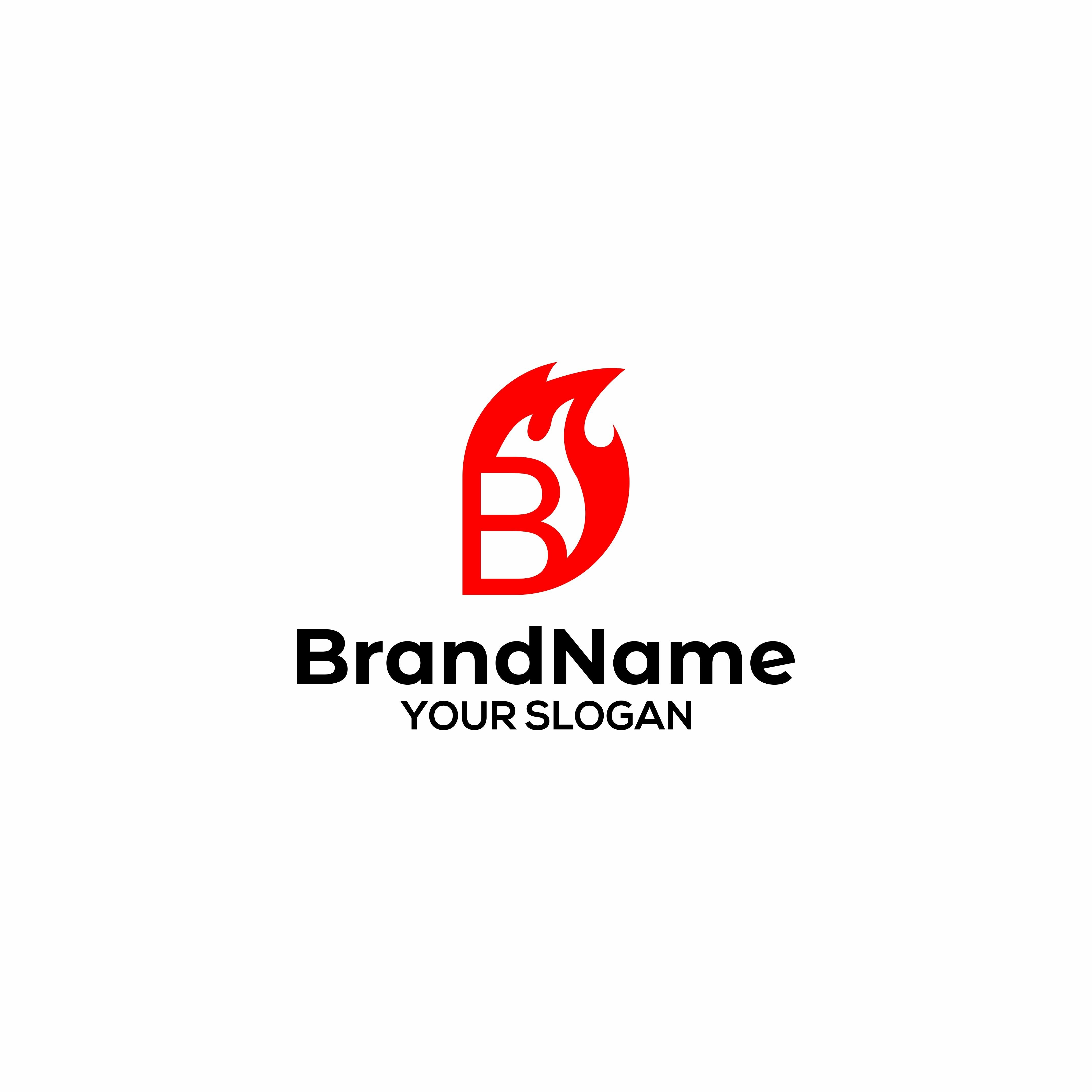 B Fire Flare Logo Design