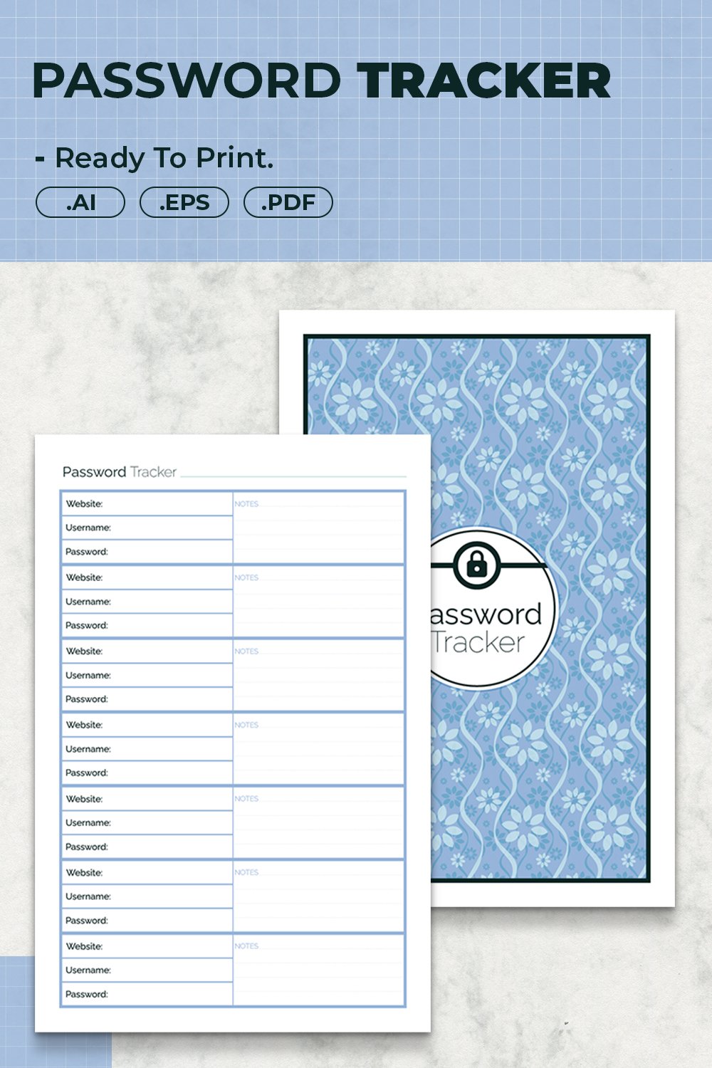 Password Tracker | Printable Template (2426819)
