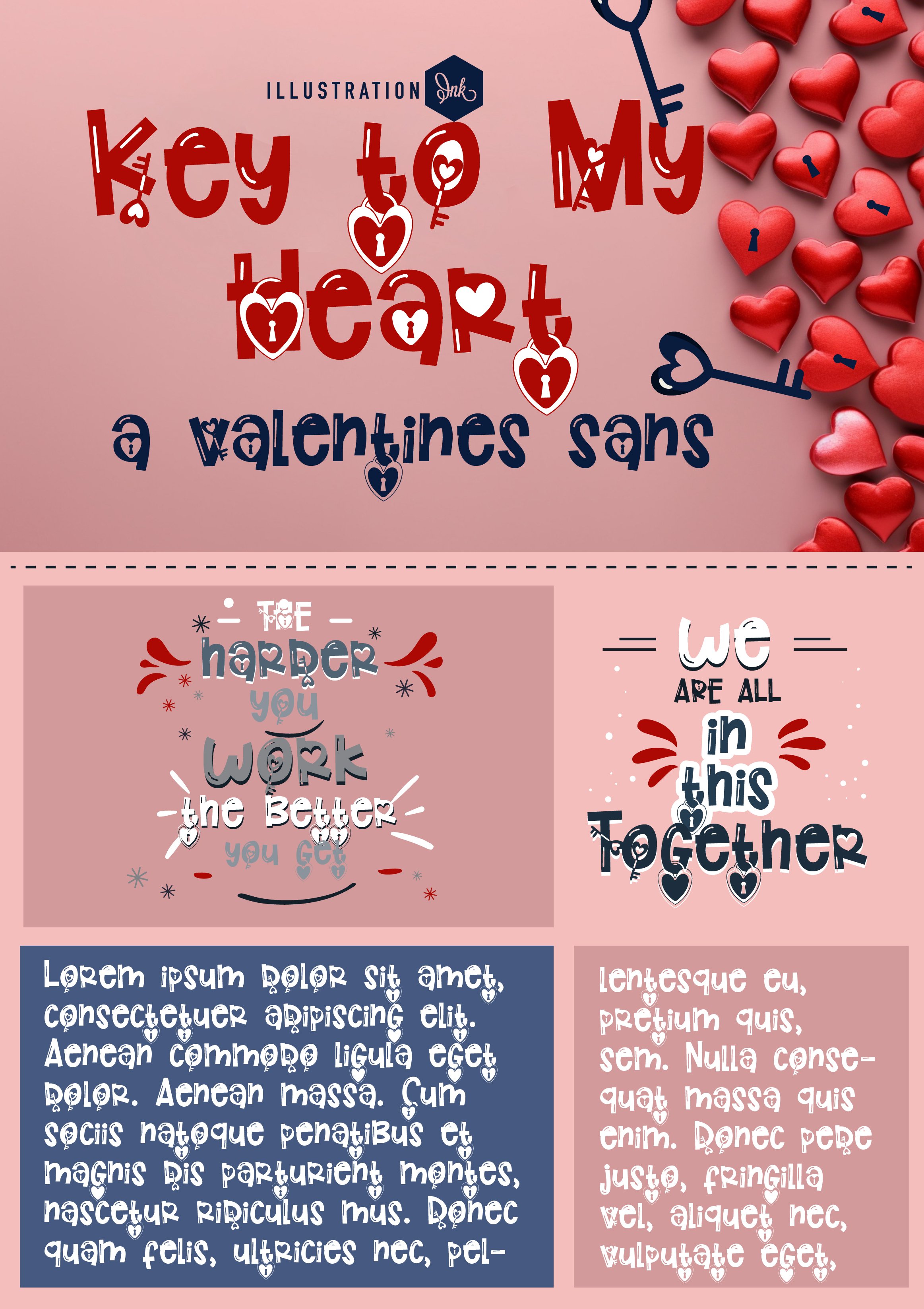 Hand-crafted, hand-written, Valentines Font