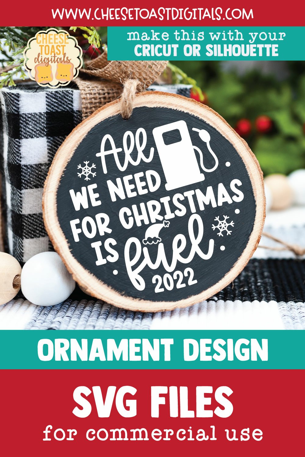 All We Need For Christmas Is Fuel SVG | Christmas Ornament