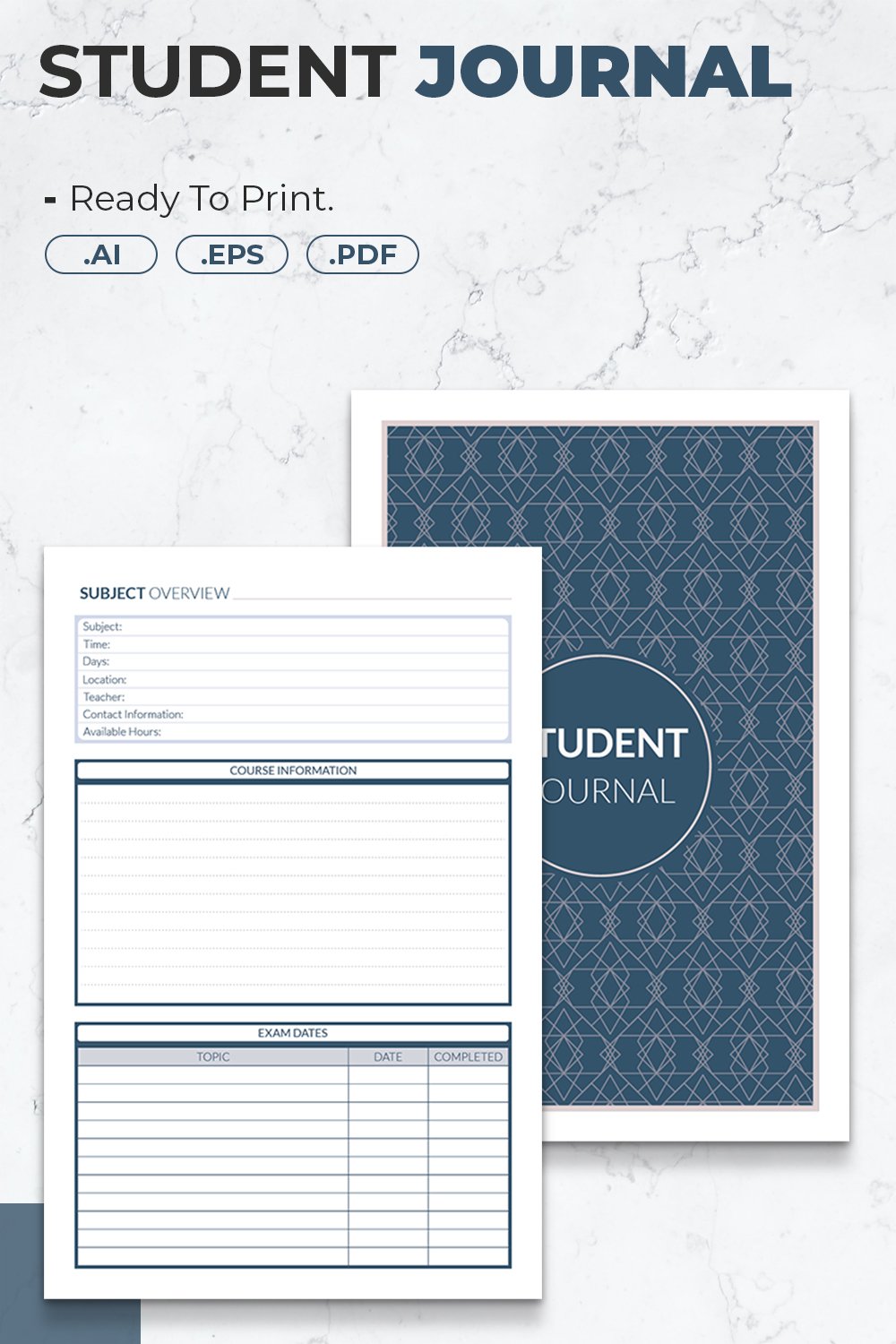 Student Journal | Planner Template