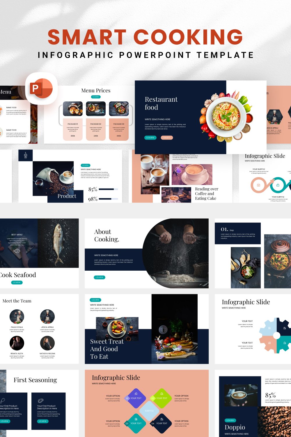 Smart Cooking Infographic Presentation Template