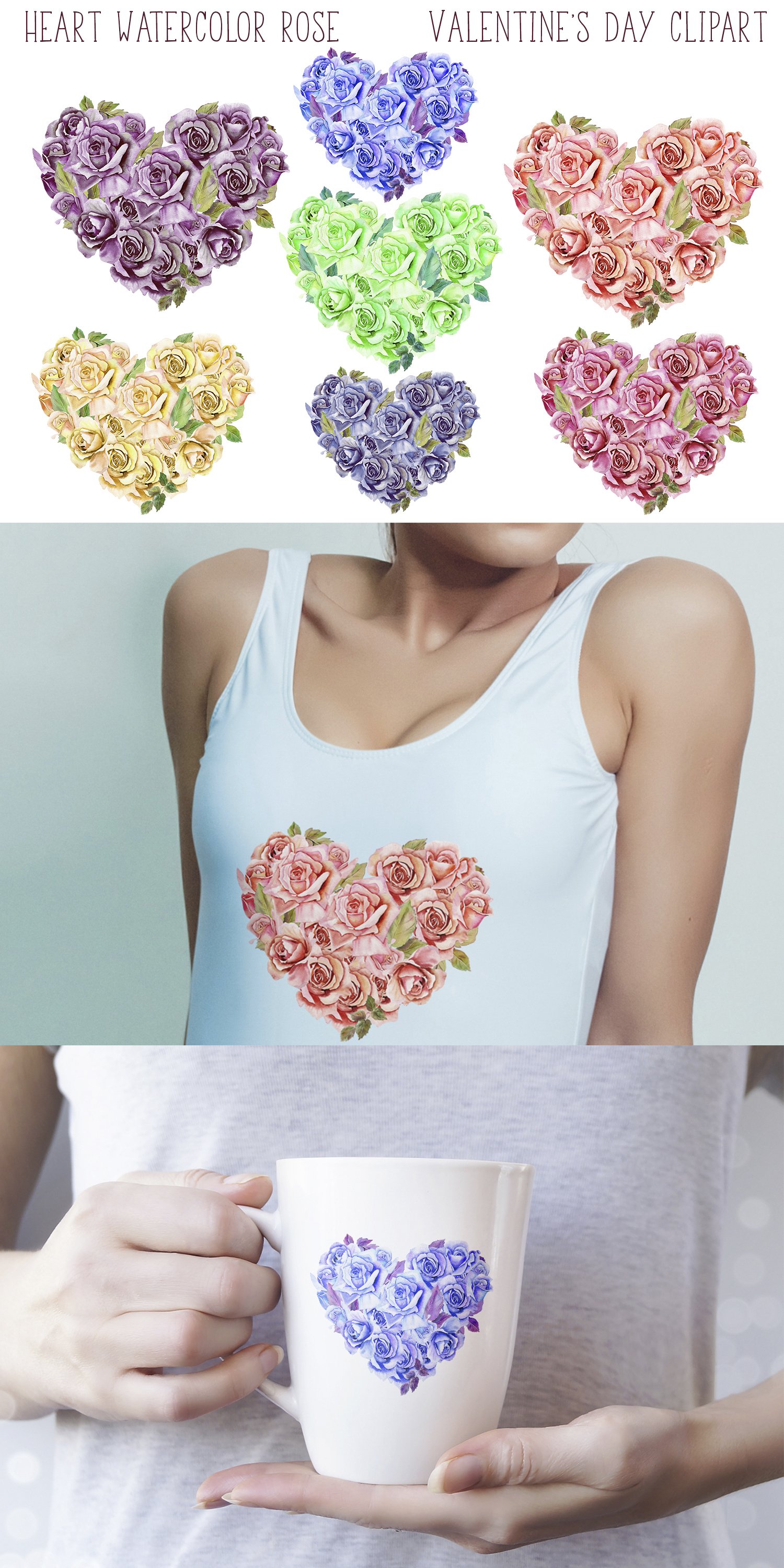 Valentines rose Heart Clipart. Love png (1808675)