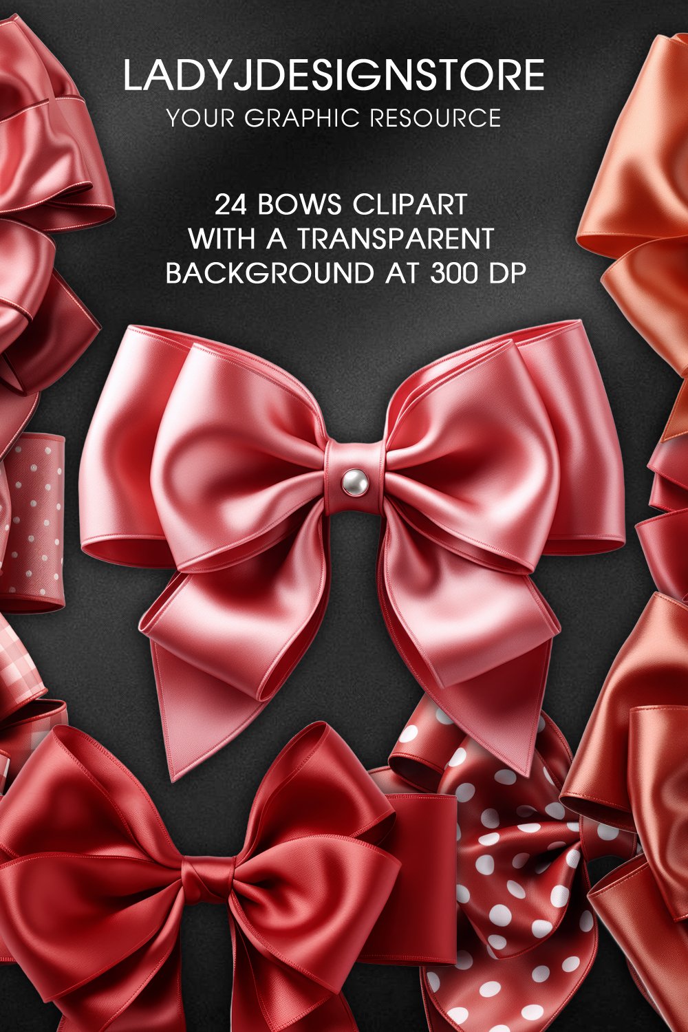 Bows Clip Art. Red Ribbon bows Clip Art
