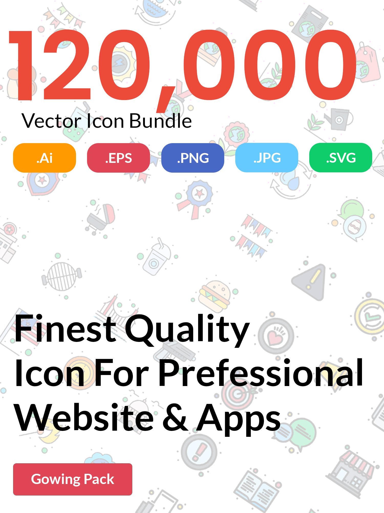 120,000 Vector Business icon Pack. SVG & PNG icons