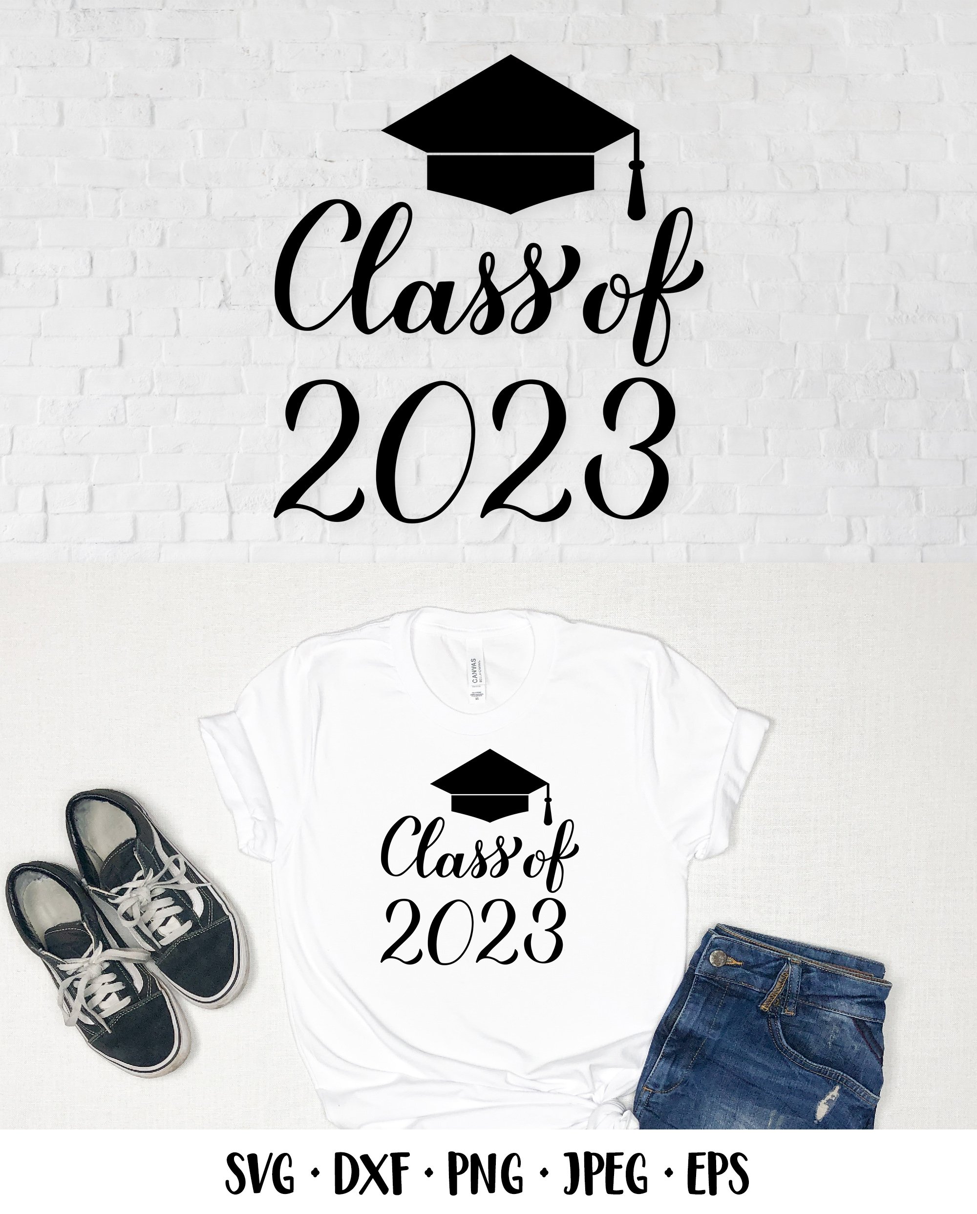 Class of 2023 SVG. Graduation hat. Grad of 2023 SVG cut file