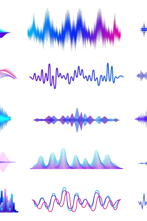 Sound waves. Frequency audio waveform, music wave (1169472)