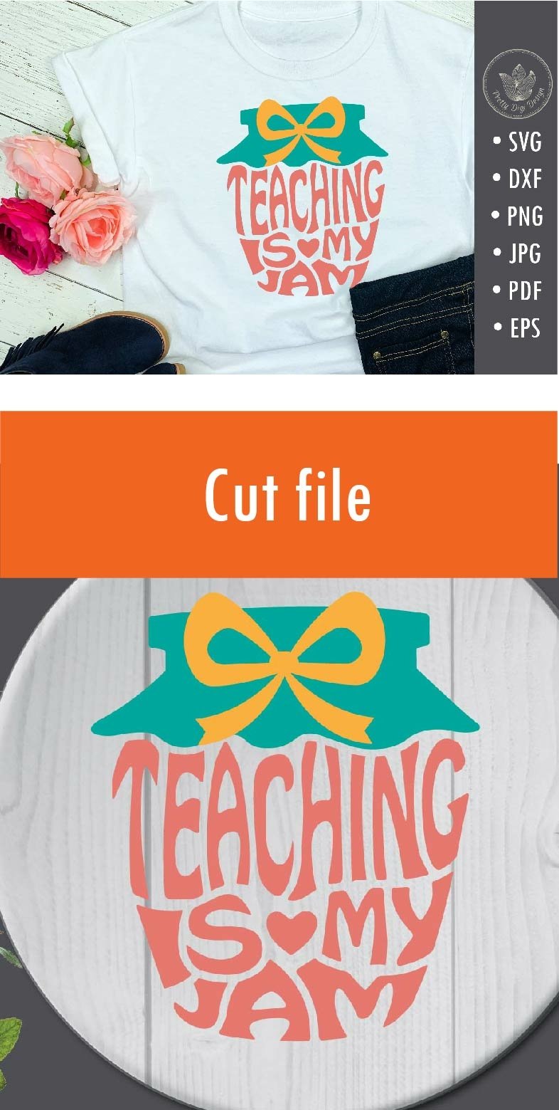 Teaching is My Jam Cut File | Teacher Word Art