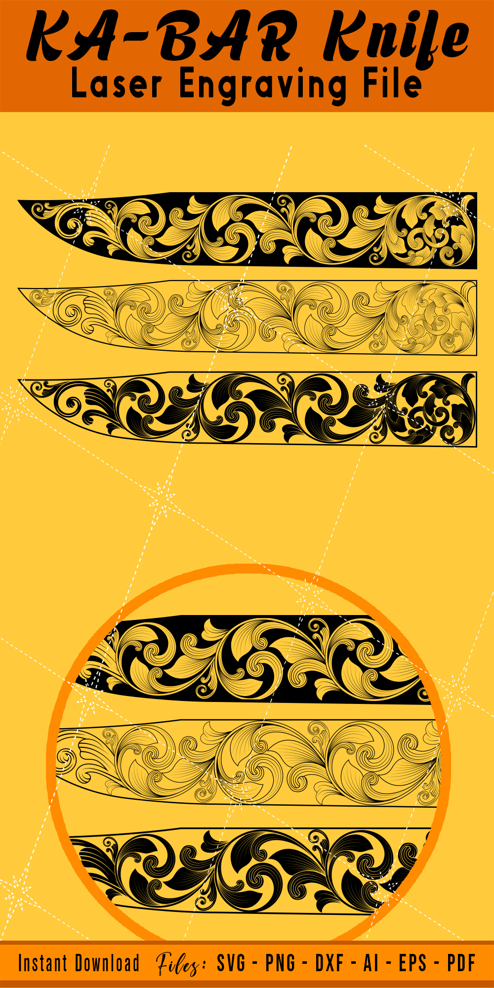 KA-BAR Knives / Knife Scrollwork Laser Engraving (6412552)