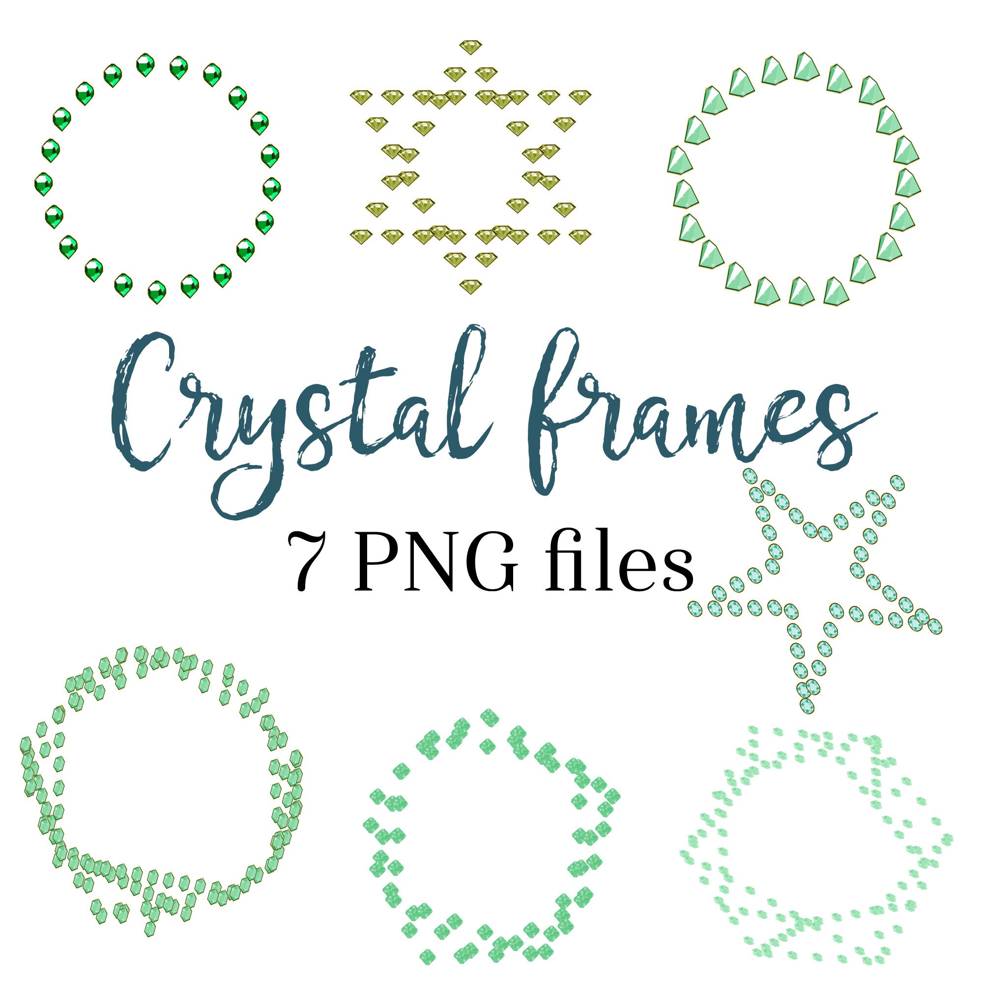 Emerald Diamond Borders, Green Crystal Frame