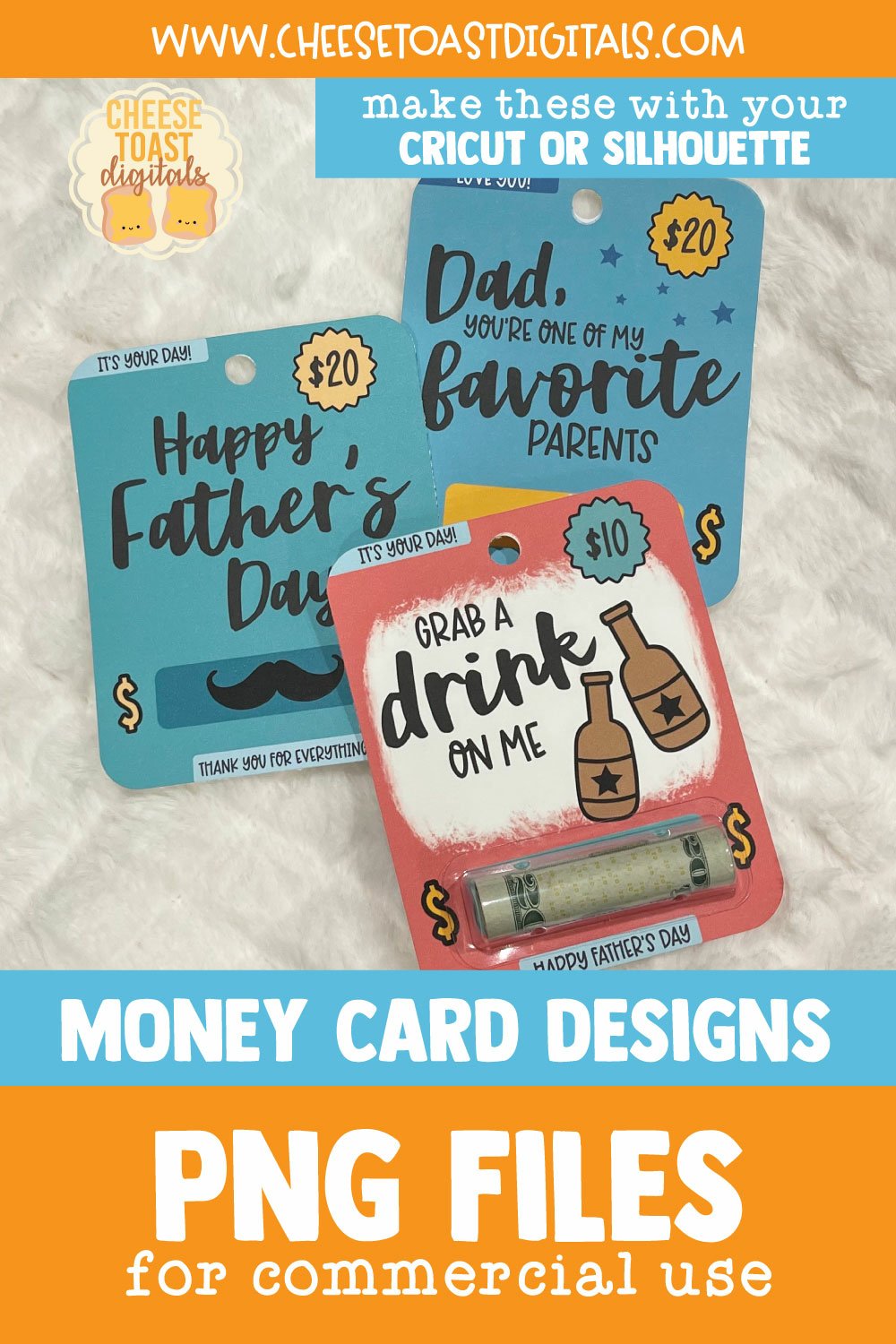 Father's Day Money Card PNG Designs | Printable Gift for Dad