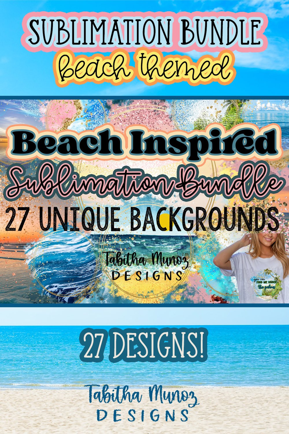 Beach Sublimation Background Bundle (1938441)