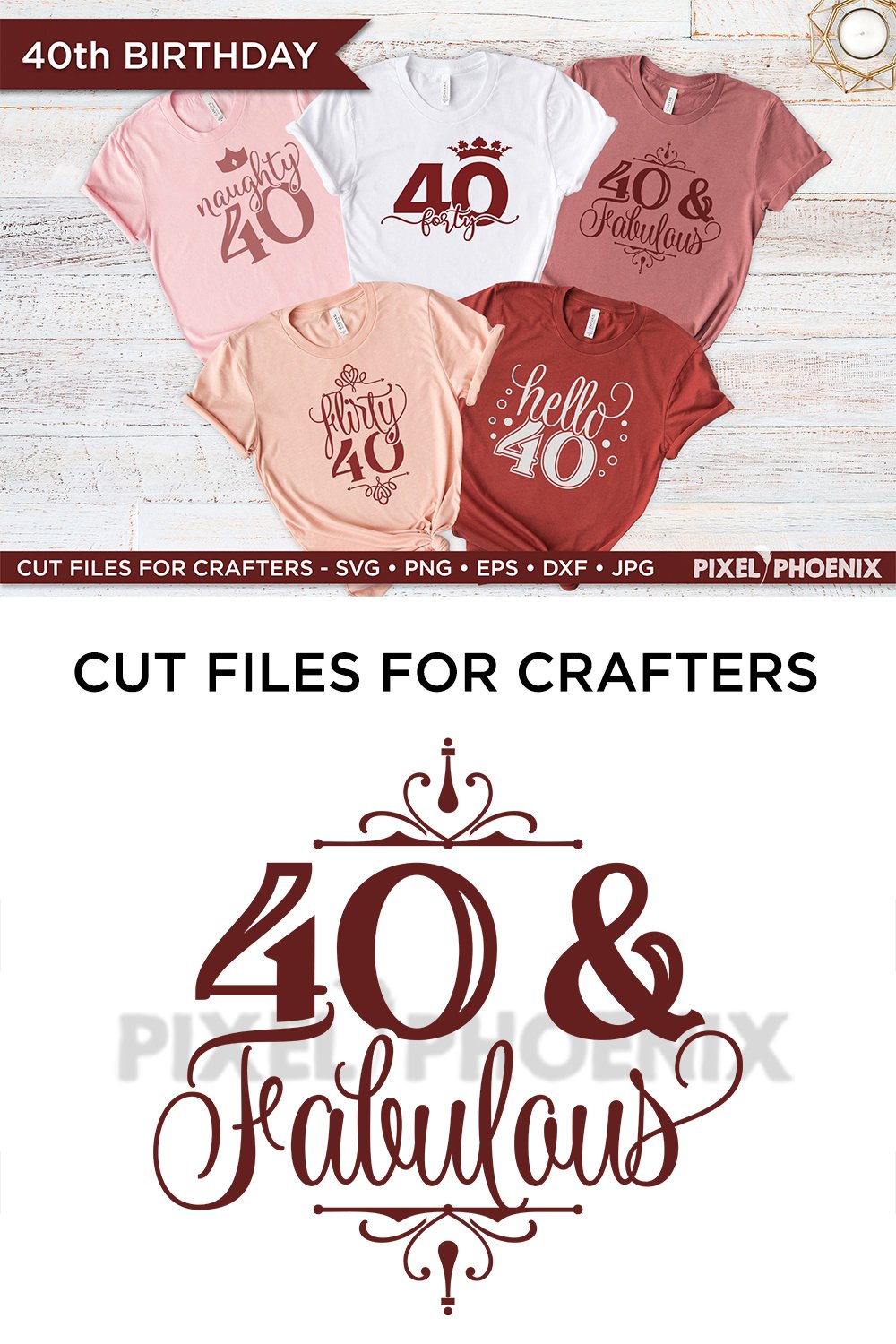 40th Birthday Bundle | 40th SVG files