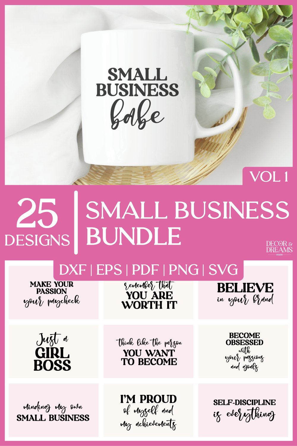 Small Business SVG Bundle | Entrepreneur SVG Bundle | Vol 1