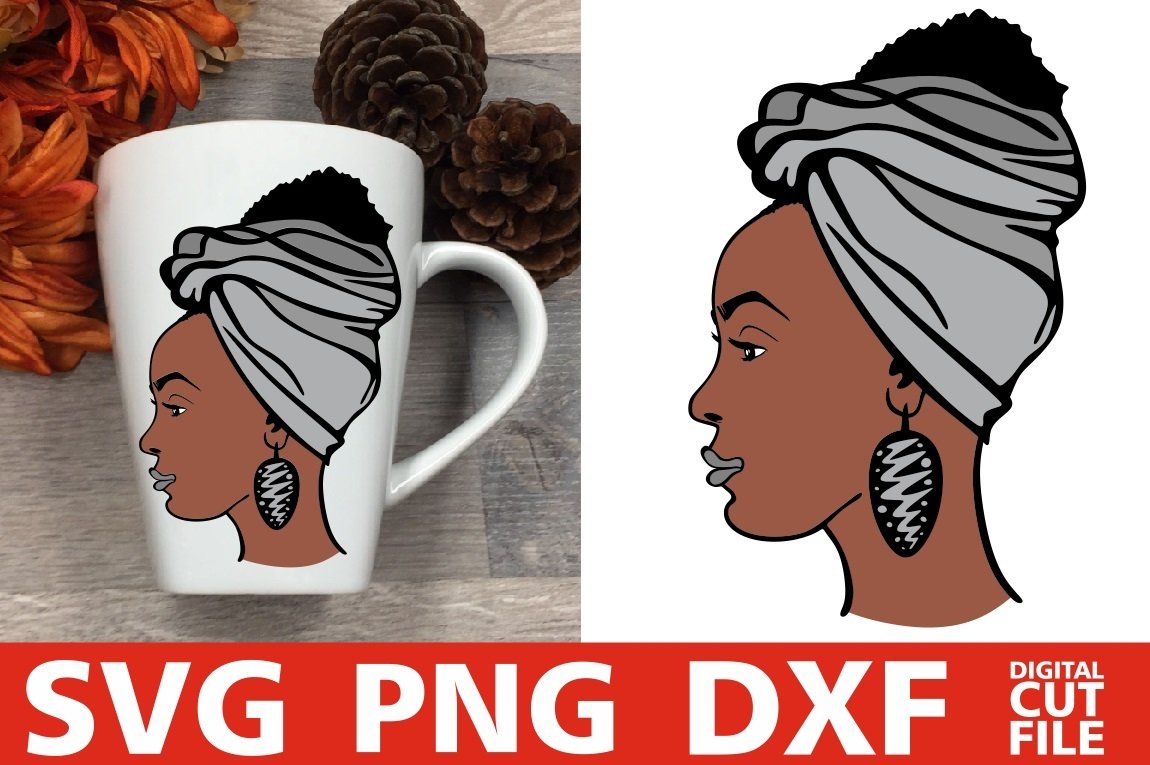Woman svg, African American, Head Wrap svg, Black History