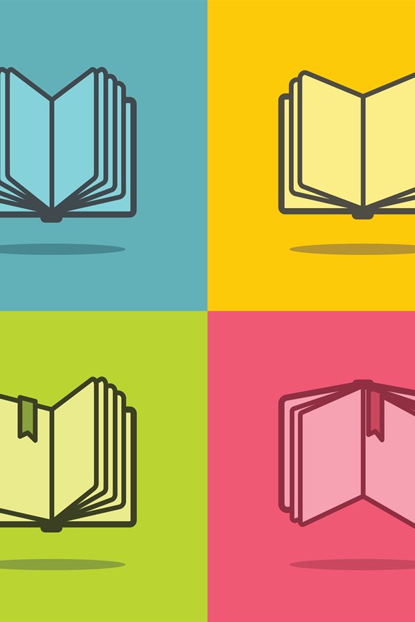 Book icons with shadow