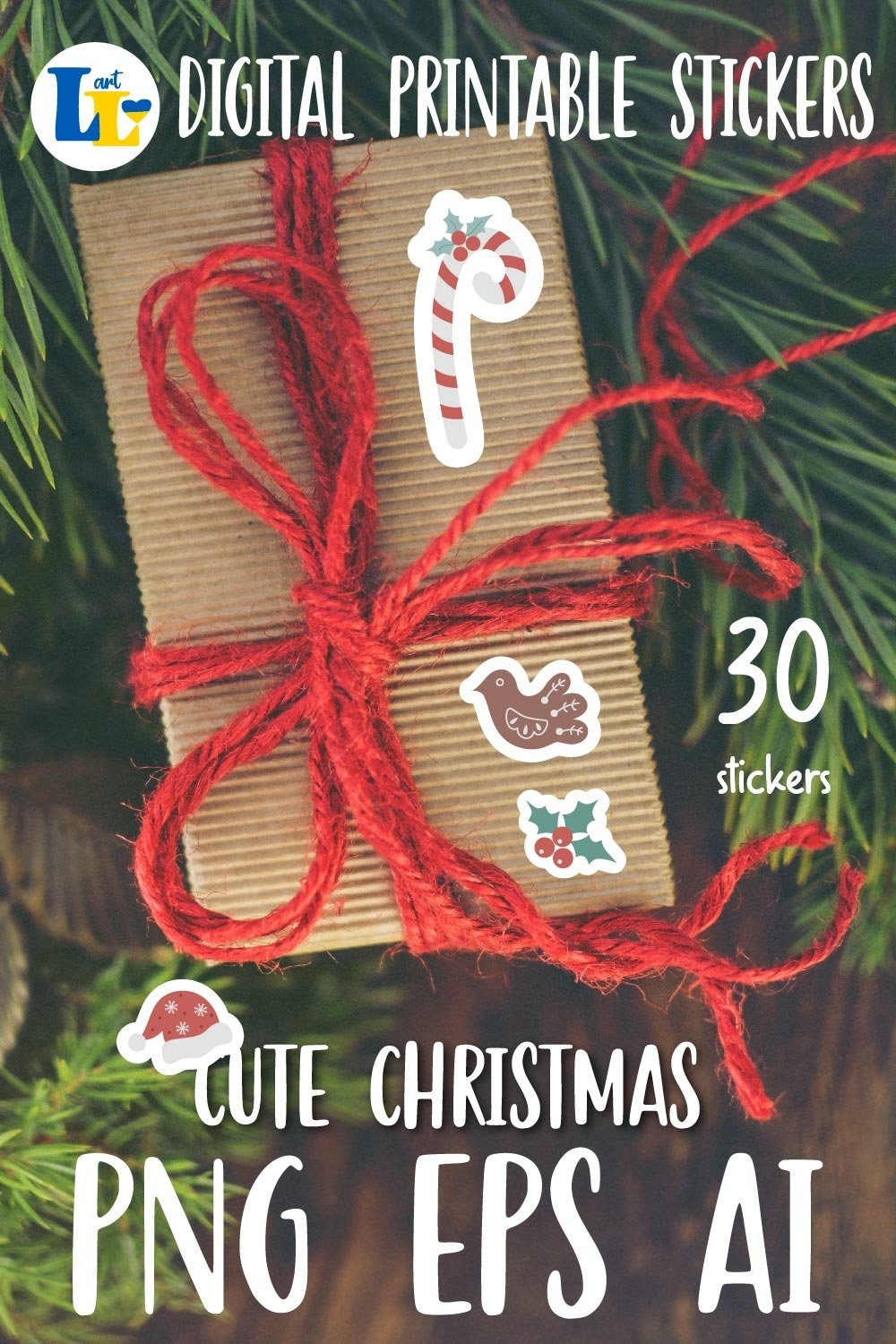 Christmas Bundle|Digital Printable stickers New (2177996)