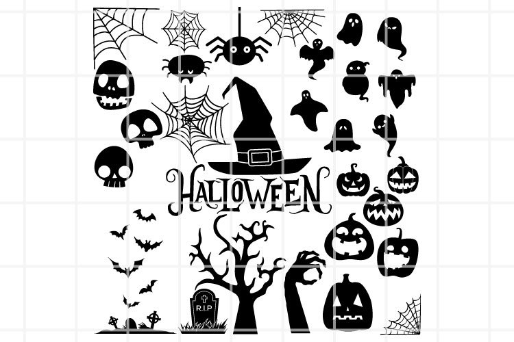 Halloween SVG, Halloween silhouette, Scary Cuting, Png, Eps