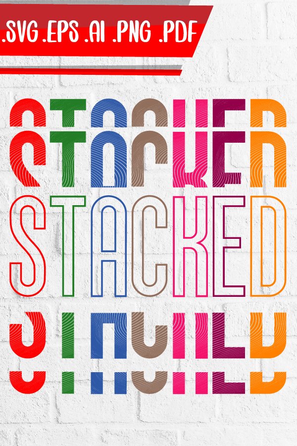 Stacked Alphabet A-Z Svg eps png ai pdf | Free Font .otf.ttf