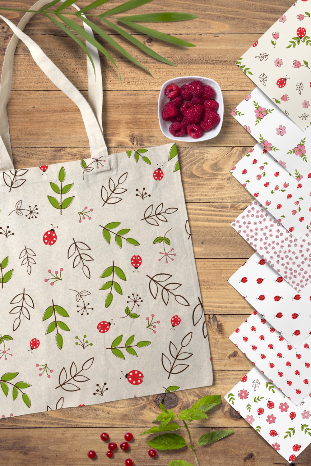 Set of summer seamless patterns