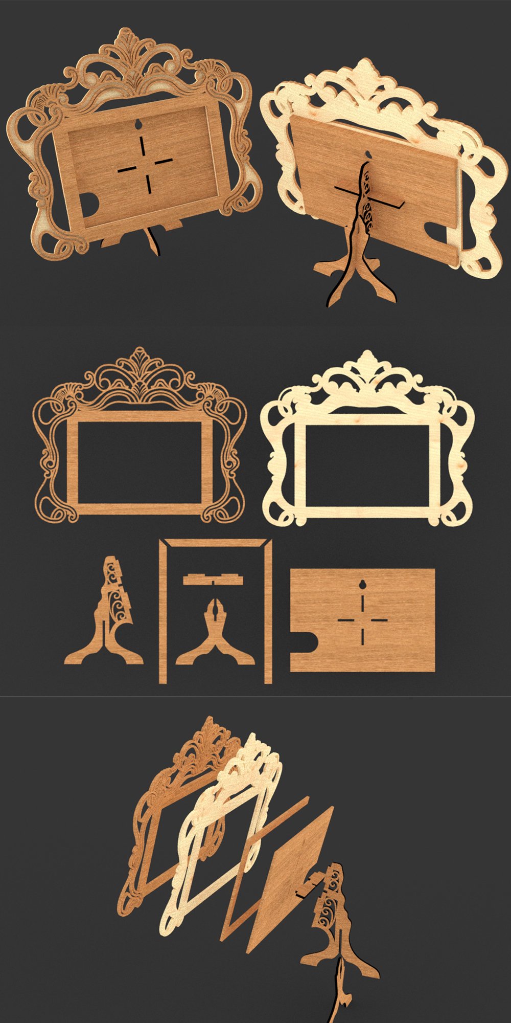 FRM06 - Photo Frame and Stand, Laser Cut Files