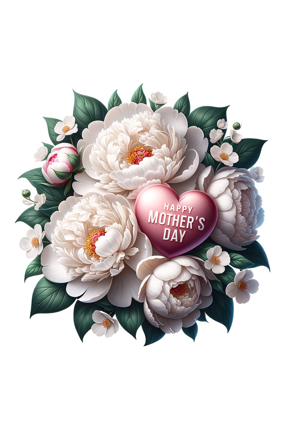 Mothers Day Peony Florals Clipart Sublimation (3818436)