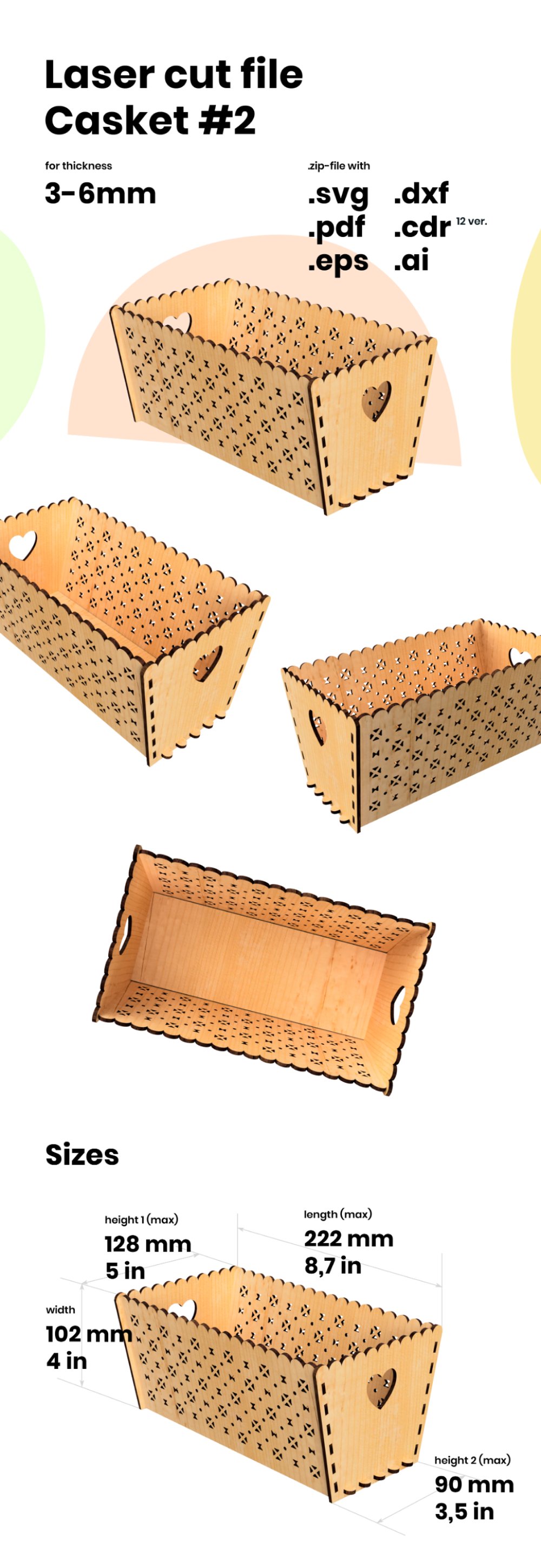 Housekeeper box svg Laser cut file Housekeeping organization