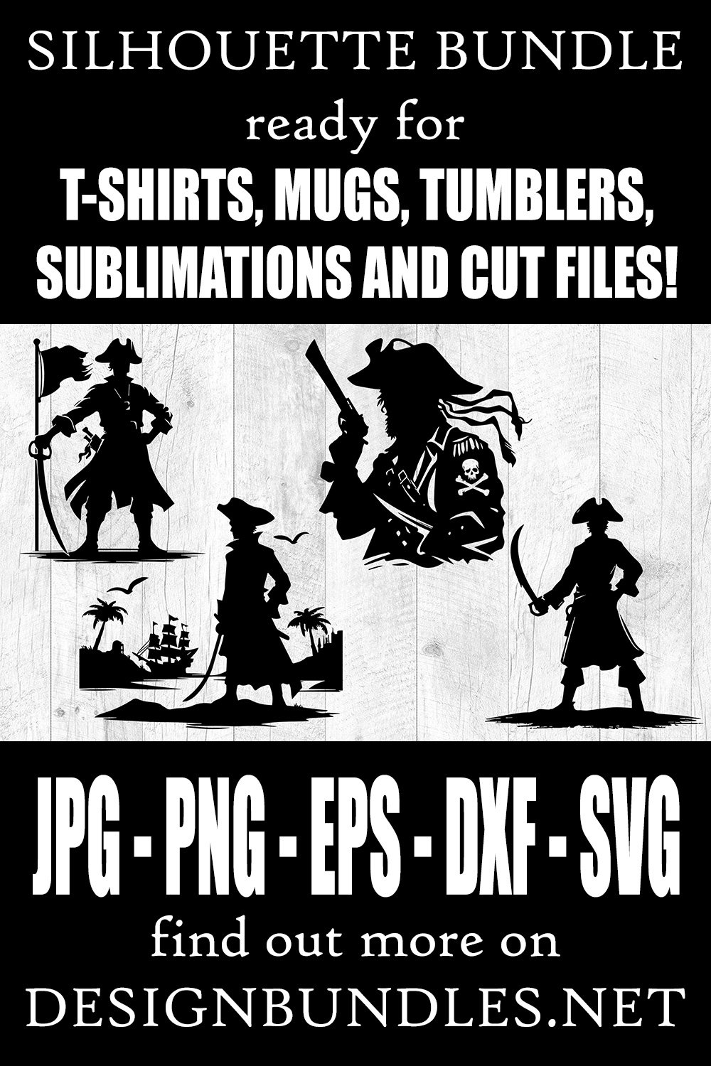 Pirate Silhouettes SVG EPS PNG (2904772)