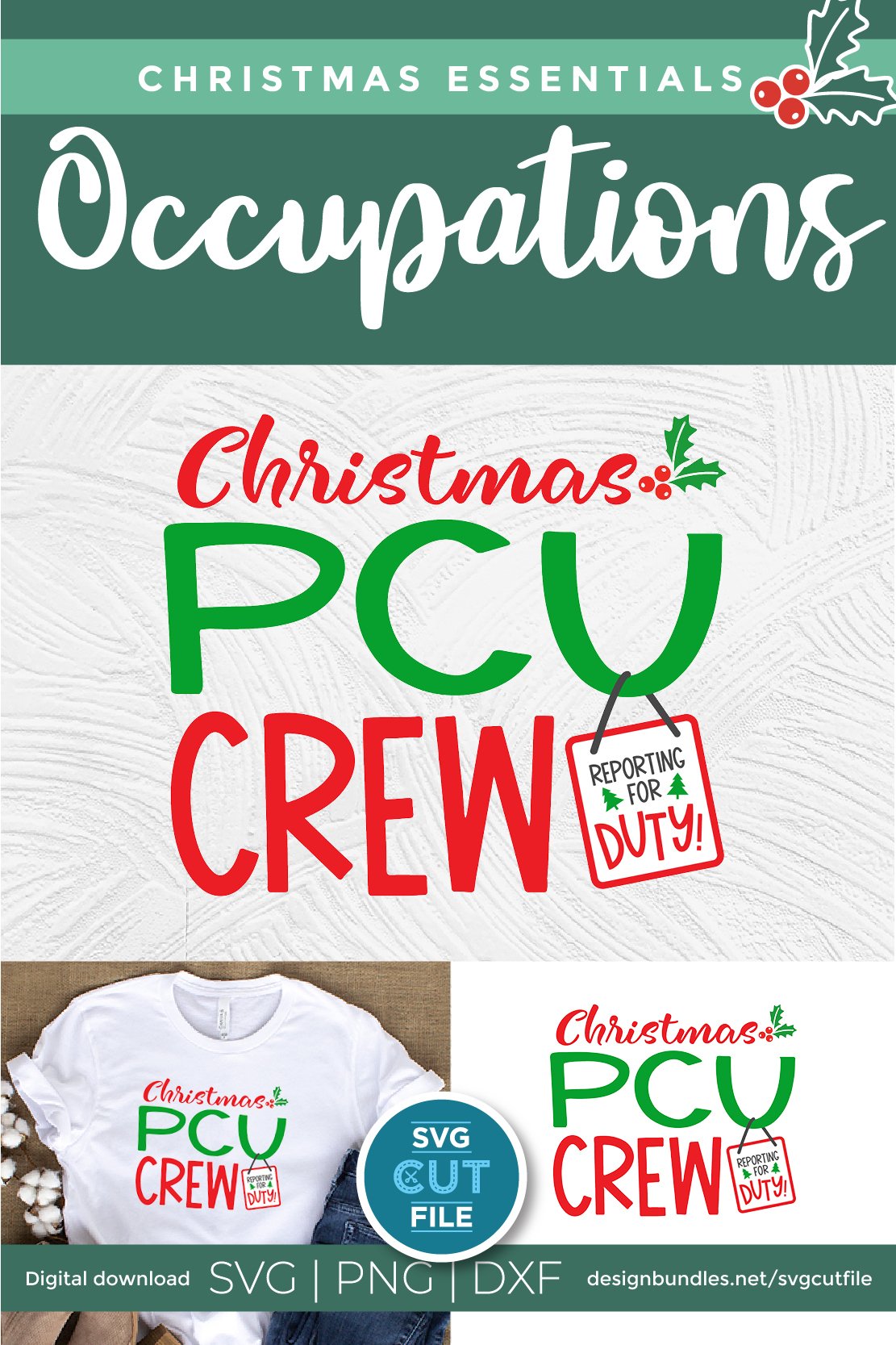 Christmas PCU svg -Progressive Care Unit svg, Cardiology svg