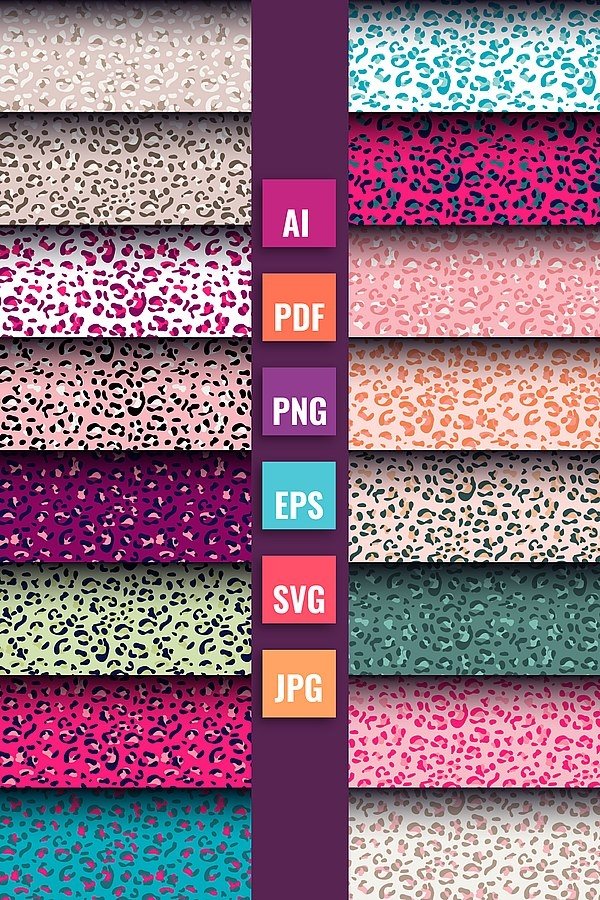 Multicolor Leopard Print Seamless Pattern (1121789)