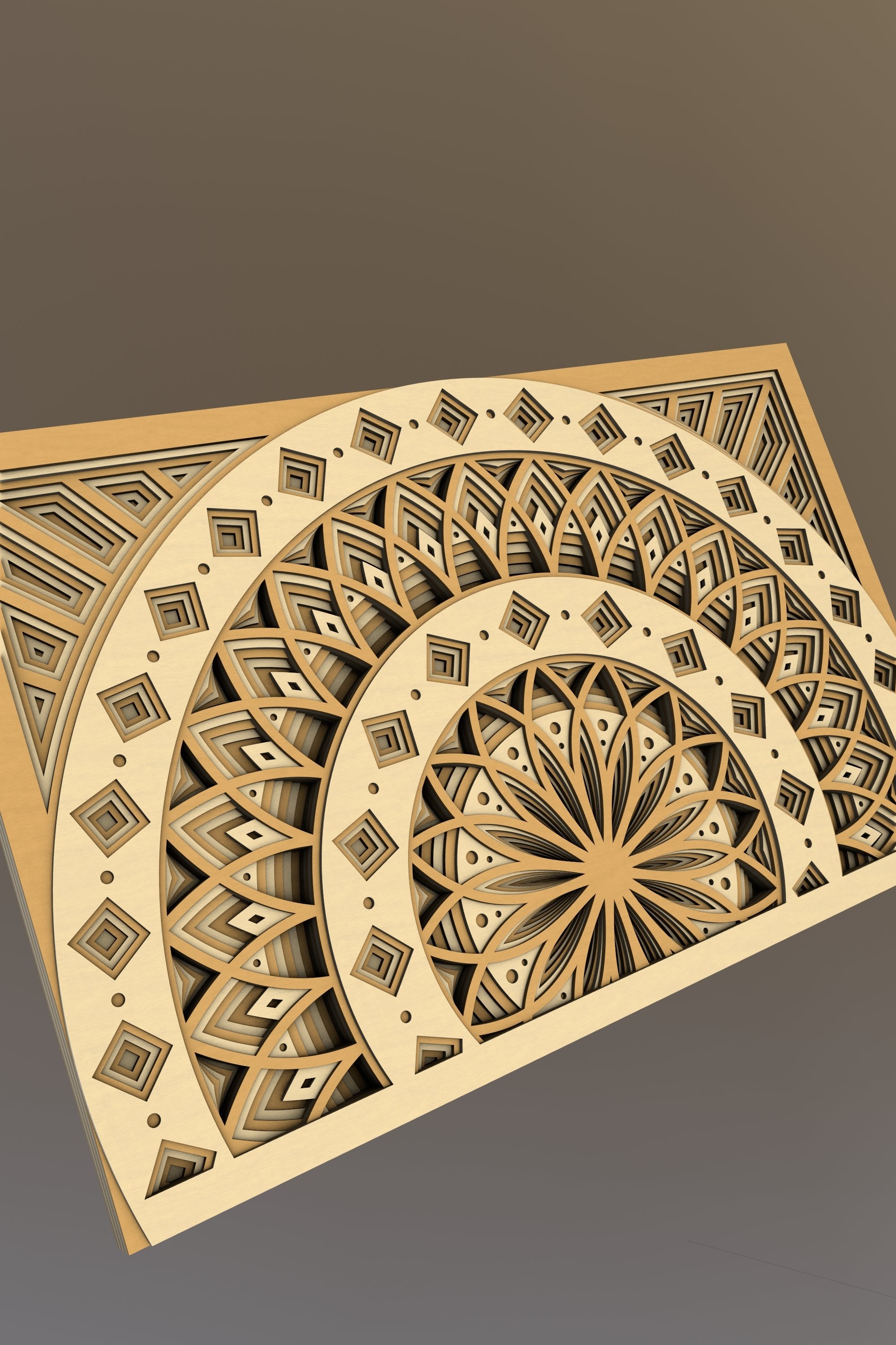 Layered Mandala SVG, Cut file Mandala, Multilayer Mandala