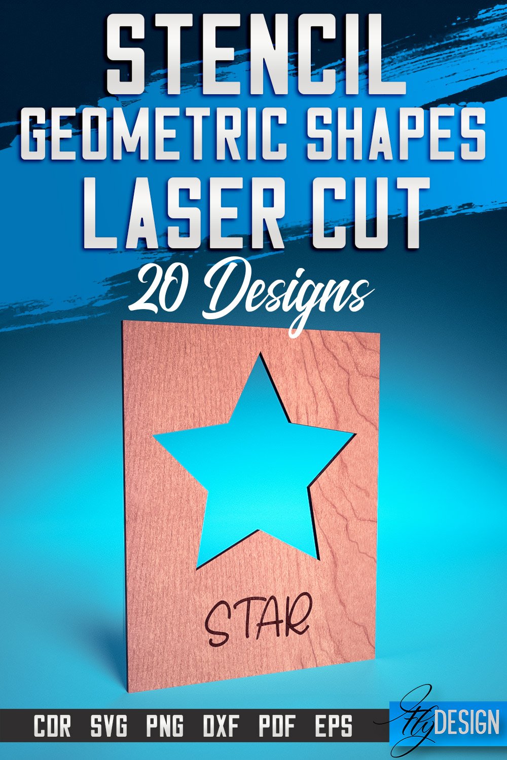 Stencil Geomentic Shapes Laser Cut SVG | Geometric Laser Cut