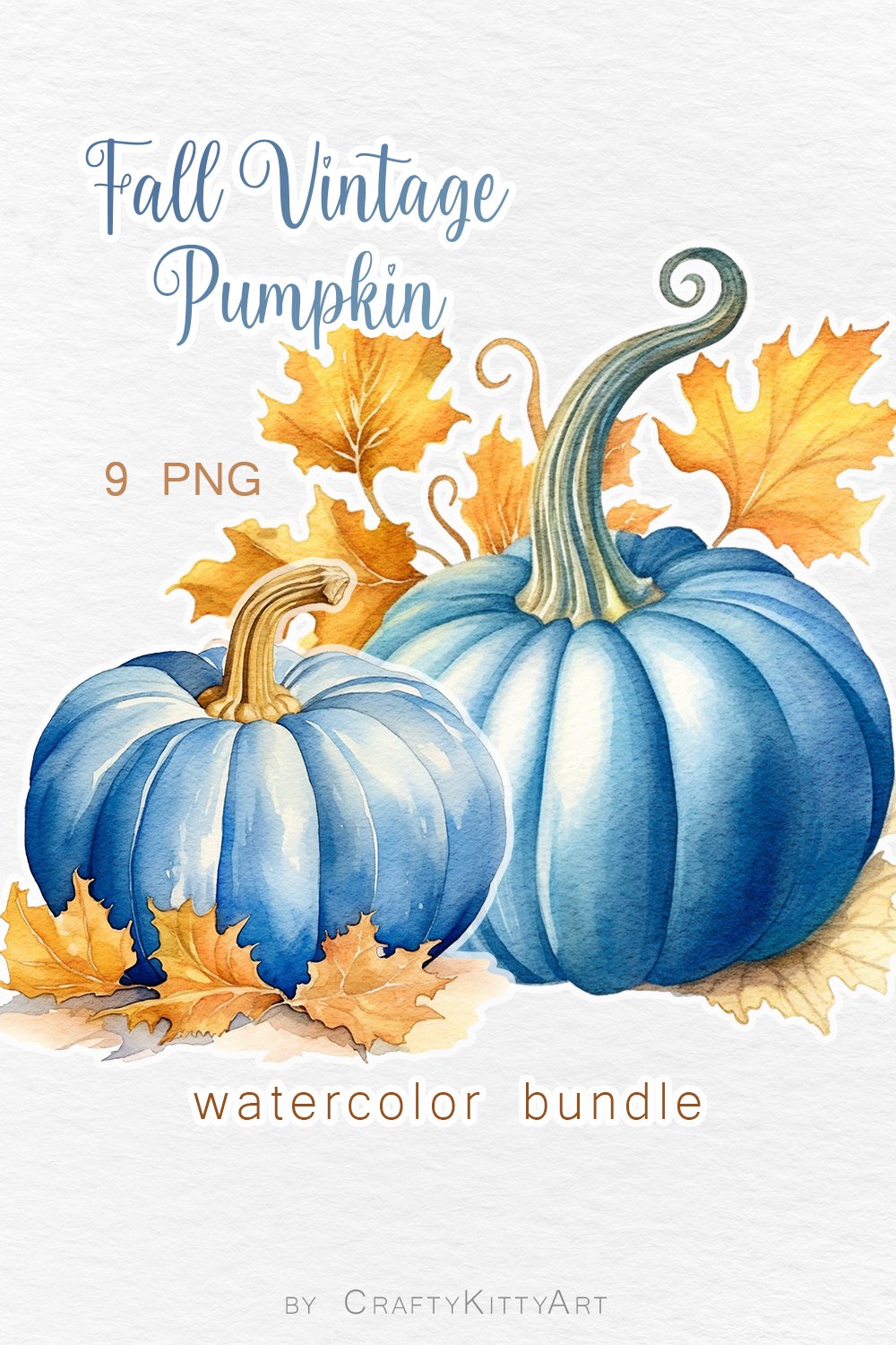 Autumn Fall Pumpkin PNG bundle, Watercolor Pumpkin clip art