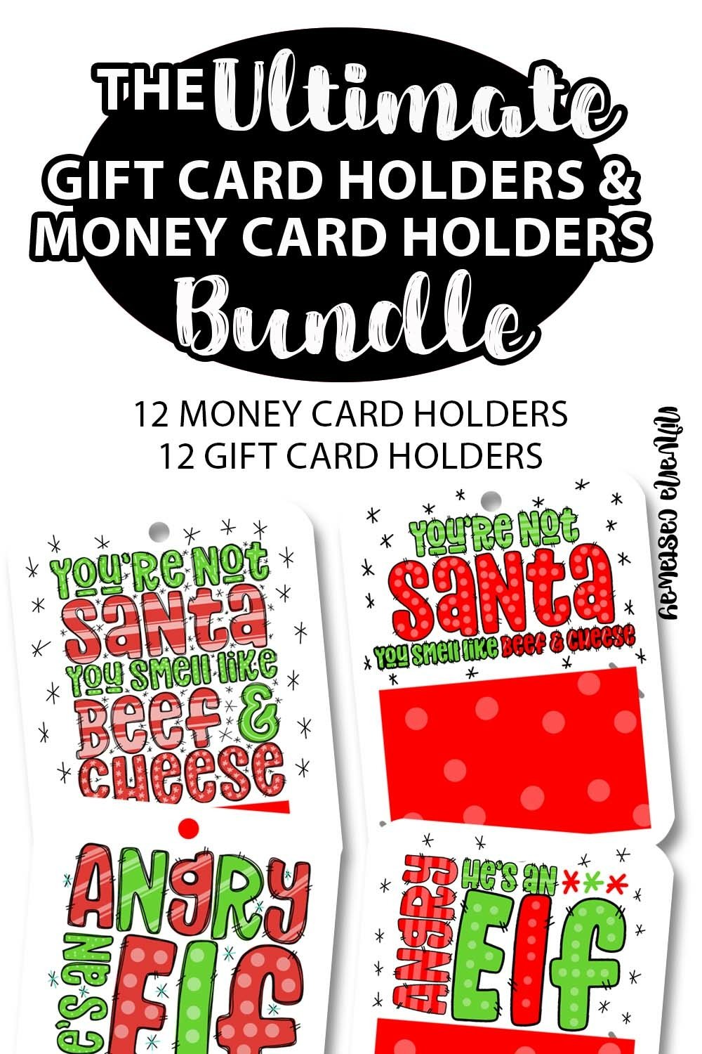 Famous Elf Quotes Money Card and Gift Card Holders Bundle