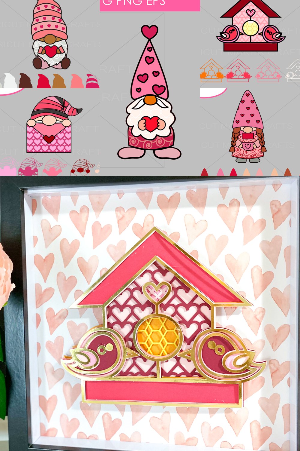 6 3d Layered Gnome SVG Multilayered Gnome SVG Bundle