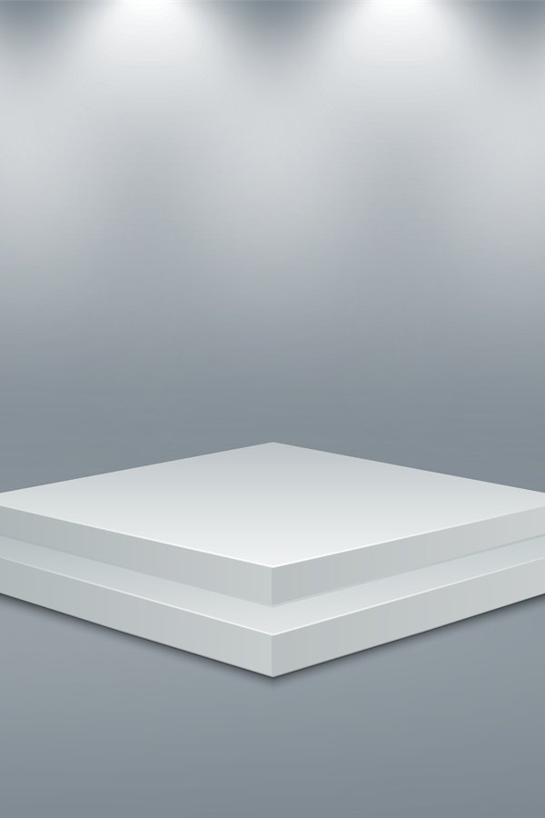 Square illuminated podium. Stage pedestals winner (1346735)