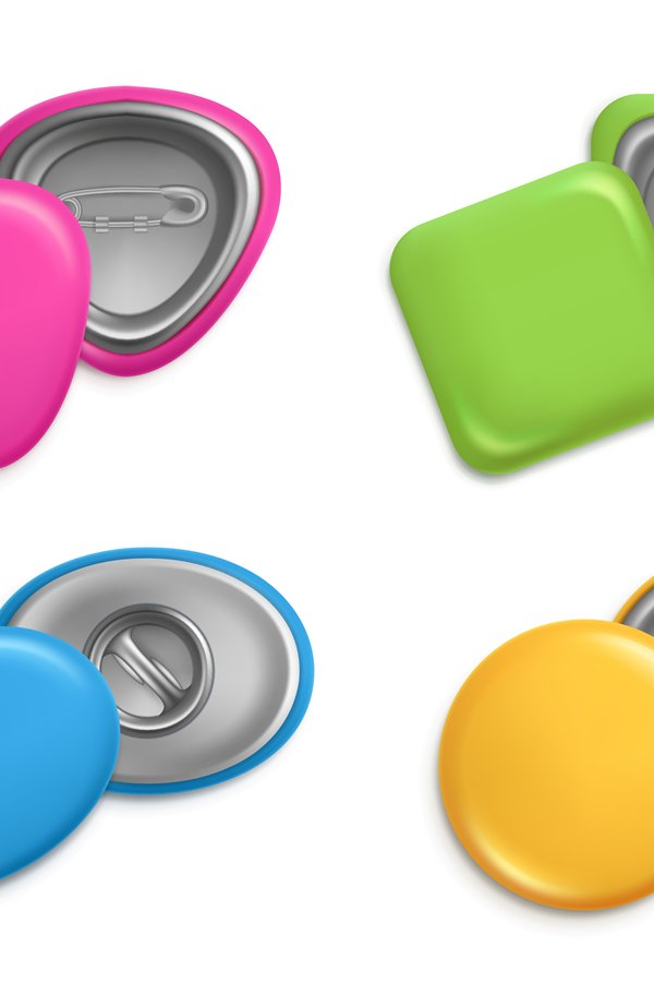 Various shapes of badges. Realistic illustrations badges of