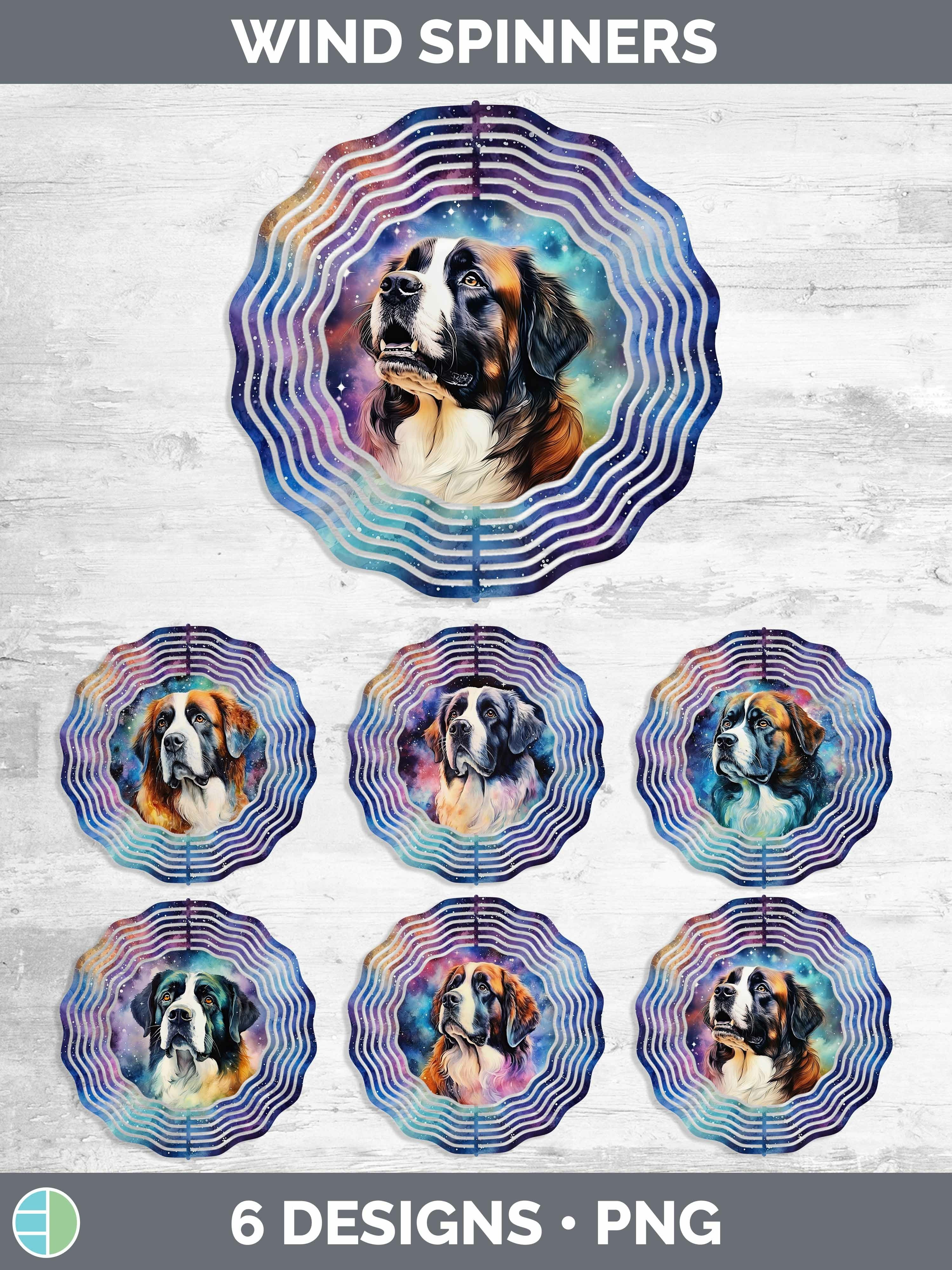 Galaxy Saint Bernard Dog Wind Spinner | Bundle Spinner Desig