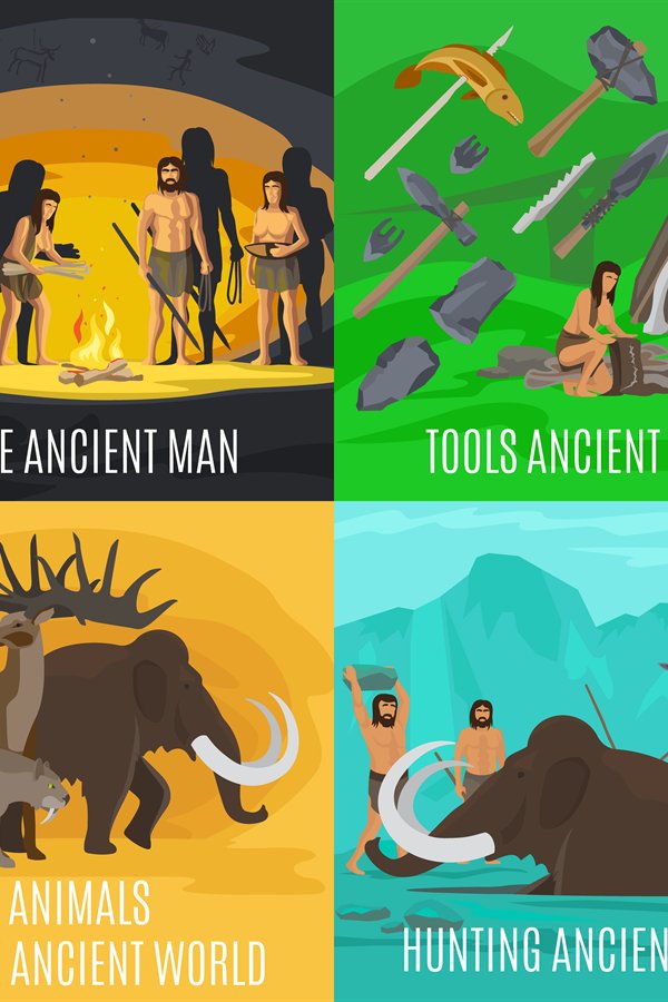 Ancient prehistoric stone age concepts