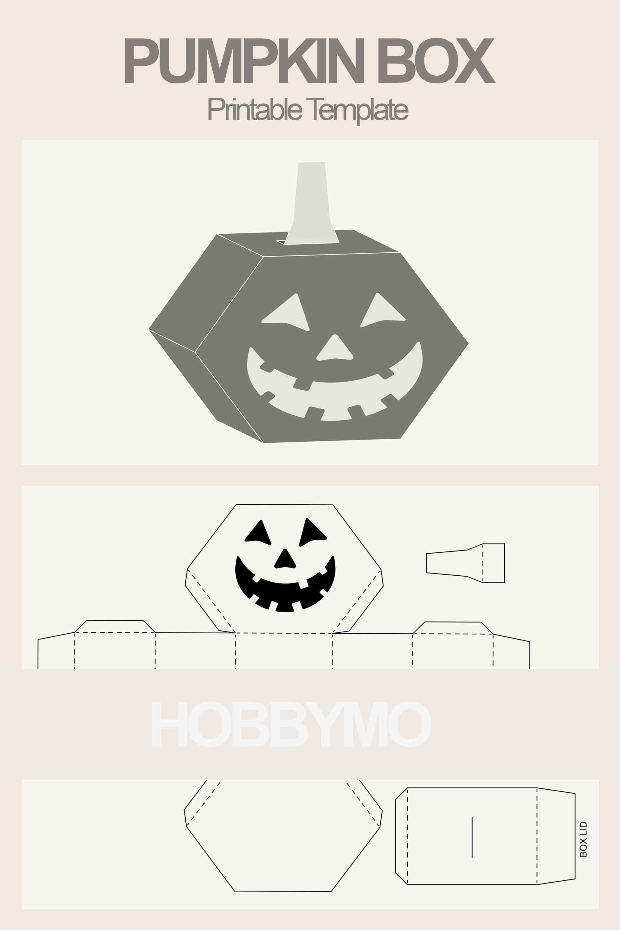 DIY Paper Pumpkin Treat Box 3D Papercraft PDF (2773854)