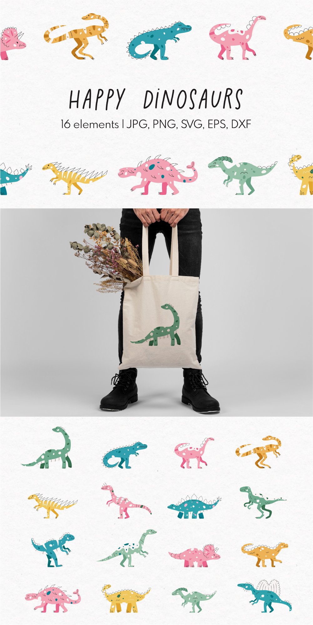 Dinosaurs SVG Bundle | Dinosaurs PNG