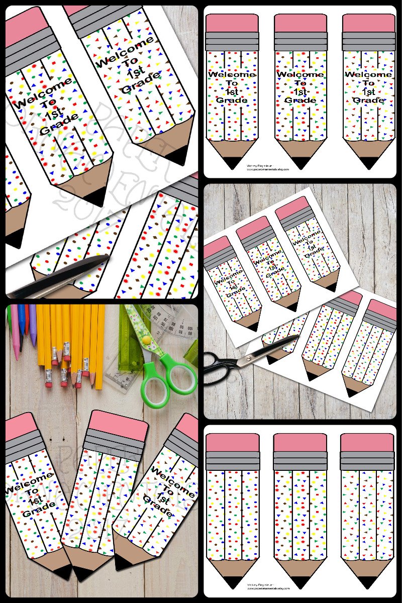 Pudgy Pencils 1st Grade Pattern Printable Bookmark Set (302321 ...