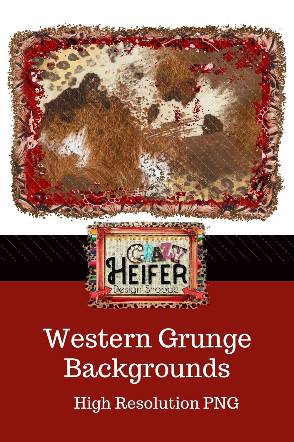 Western Cowhide Grunge Dye Sublimation Background (1840404)