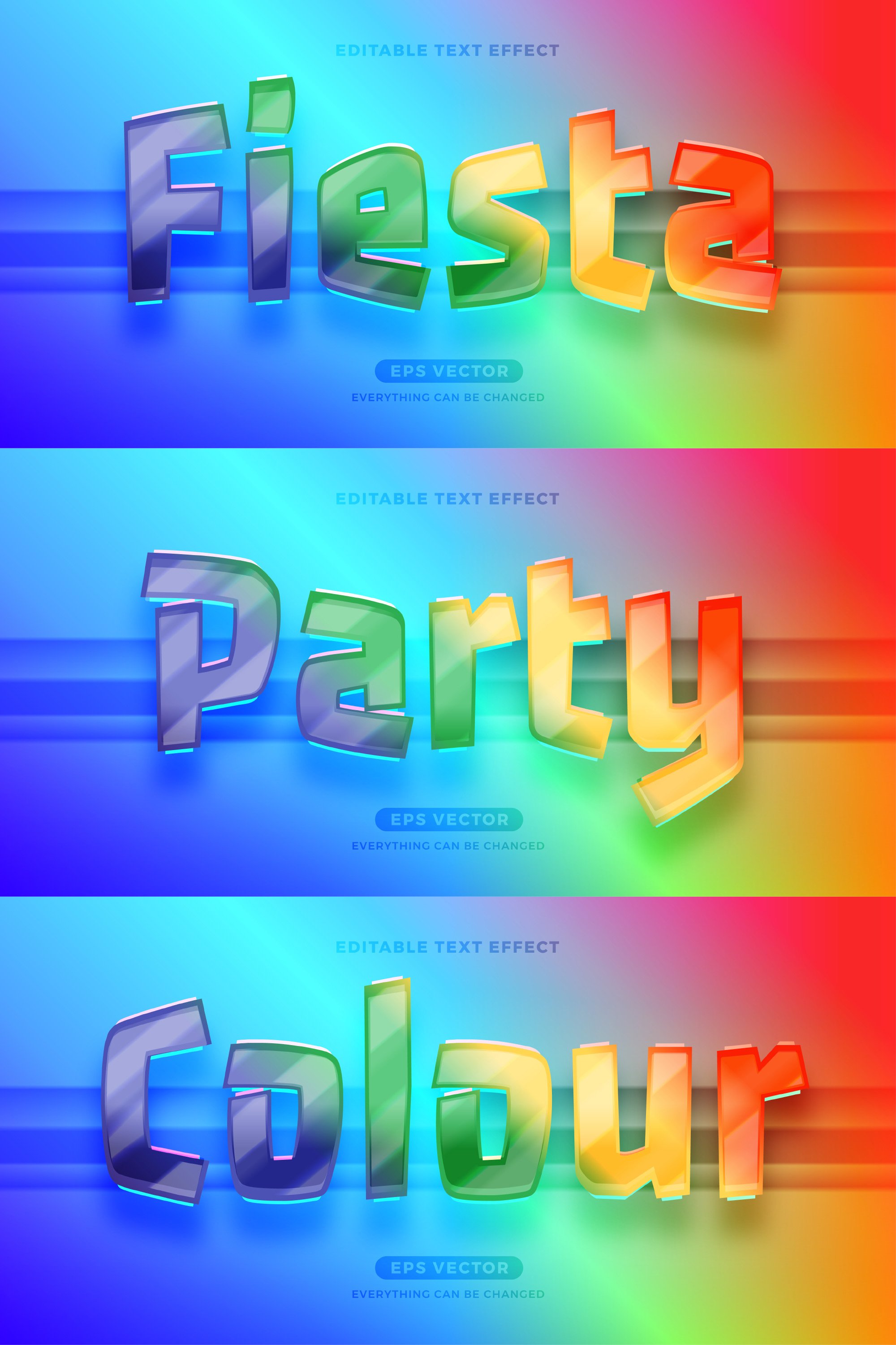 Fiesta editable text effect style vector template